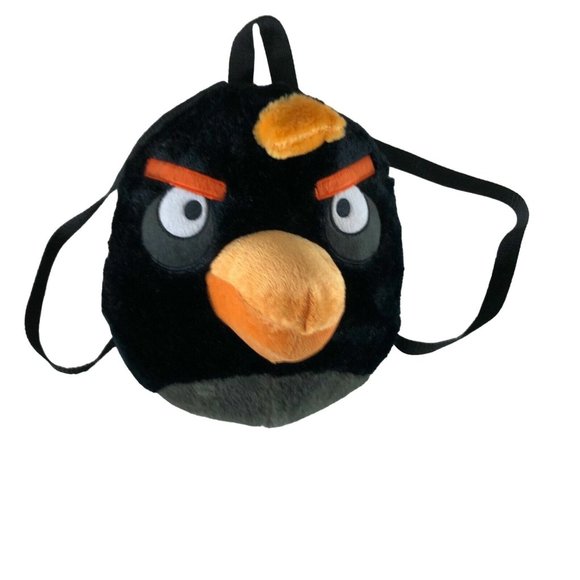 angry birds | Toys | Angry Birds Black Backpack Back Pack Plush 35 X 13 ...